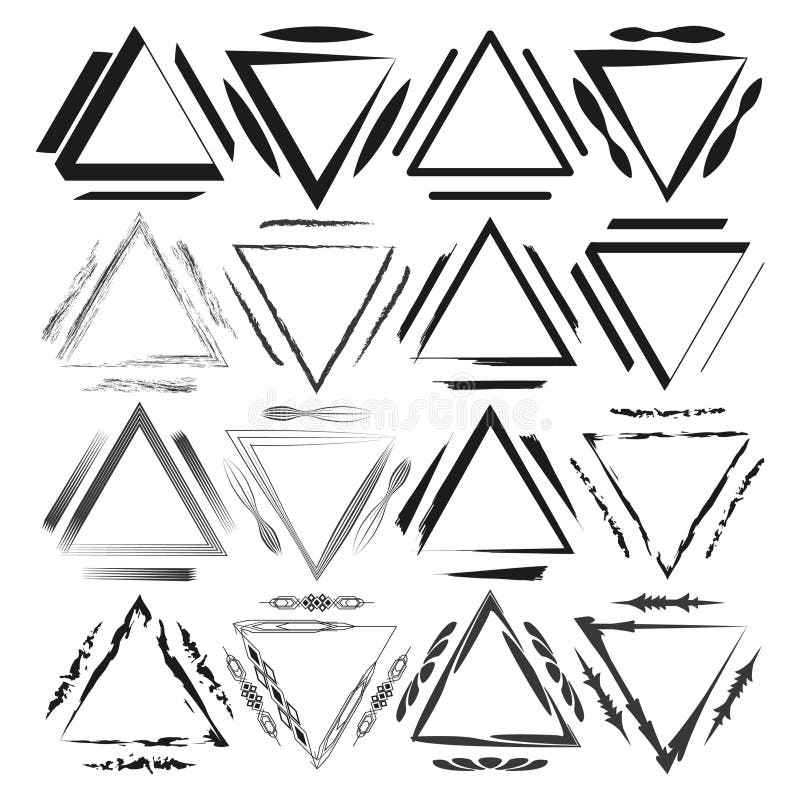 Triangle Frame Collection. Geometric Artistic Designs. Modern Abstract ...