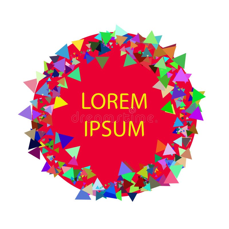 Round Frame Made of Triangles Stock Vector - Illustration of element ...