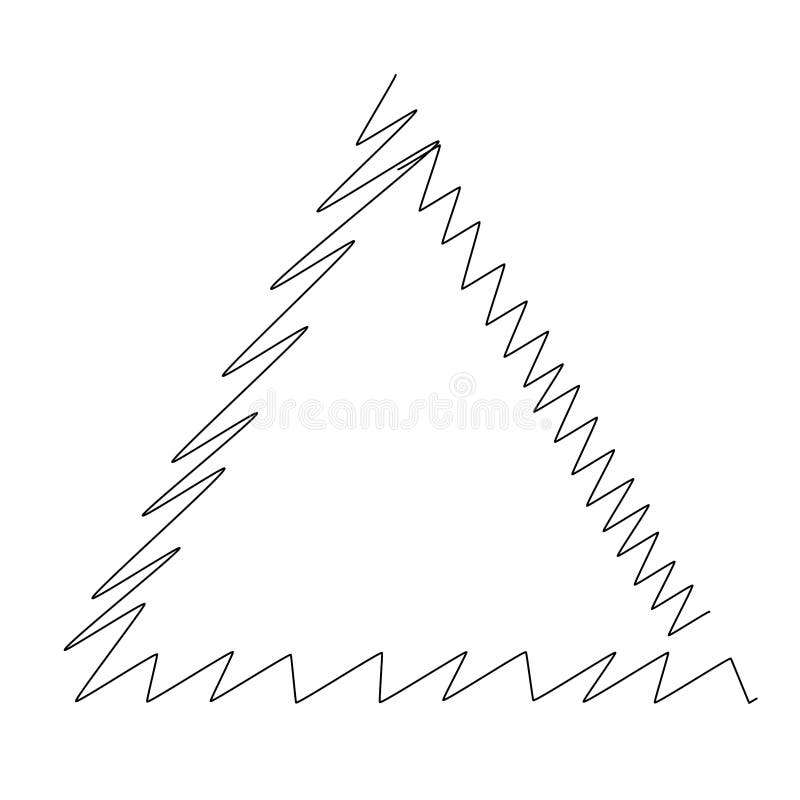 Triangle Freehand Drawing, Handdrawn Scribble, Doodle, Sketch Shape ...