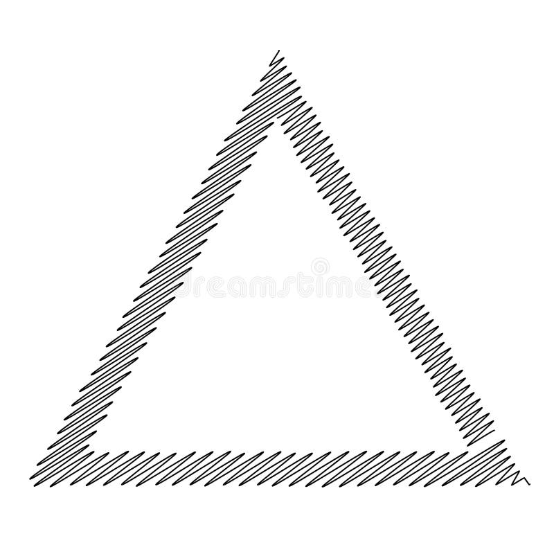 Triangle Freehand Drawing, Handdrawn Scribble, Doodle, Sketch Shape ...