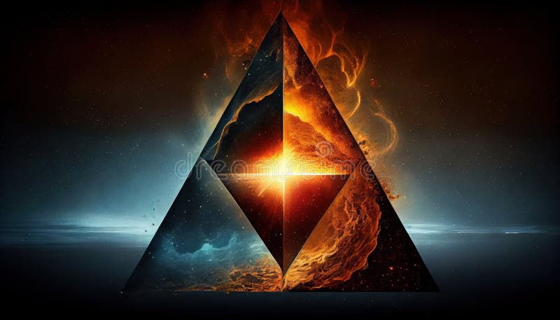 Triangle in Front of Neutron Star Beautiful Universe Illustration ...