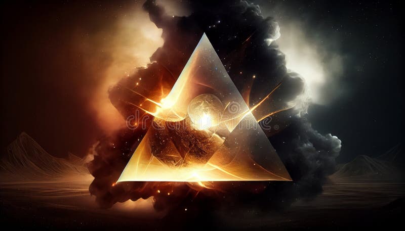 Triangle in Front of Neutron Star Universe Generative Ai Art Created by ...