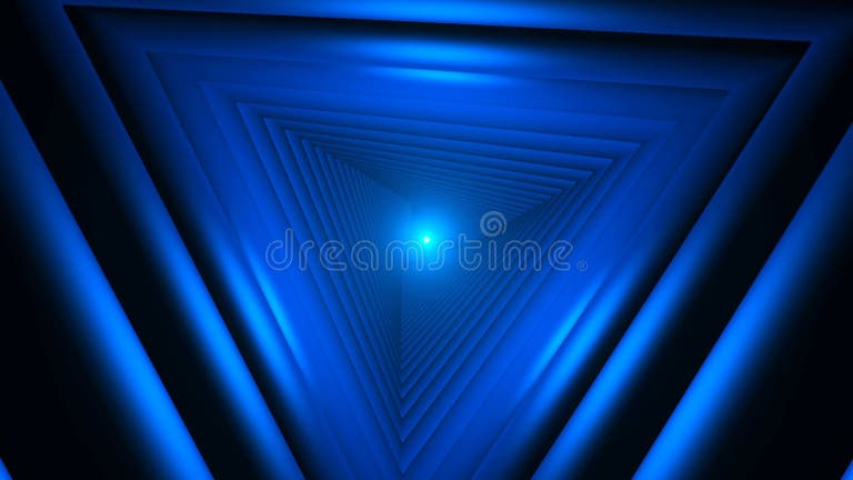 Triangle Future Space Tunnel. a Science Fiction Composition Stock ...