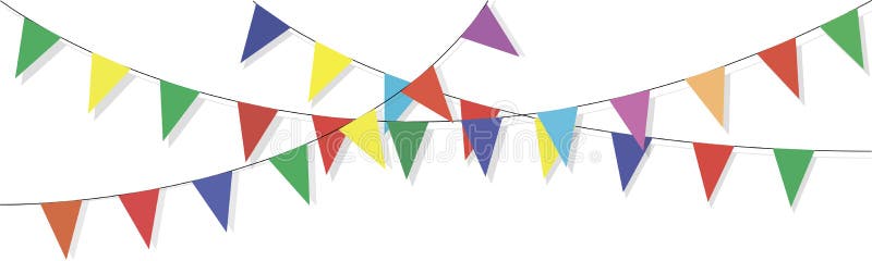 A Triangle Garland Flags on the Party for Celebration Stock Vector ...
