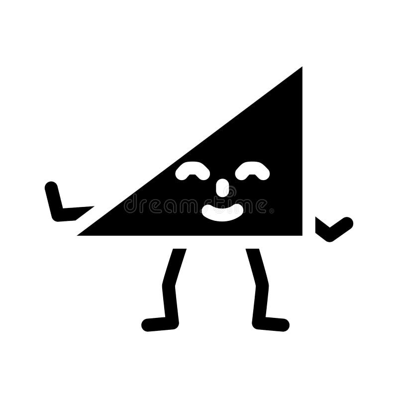 Triangle Geometric Character Glyph Icon Vector Illustration Stock ...