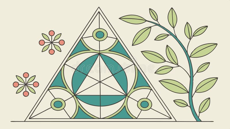 Triangle Geometric Mandala Pattern, Abstract Shapes and Modern Design ...