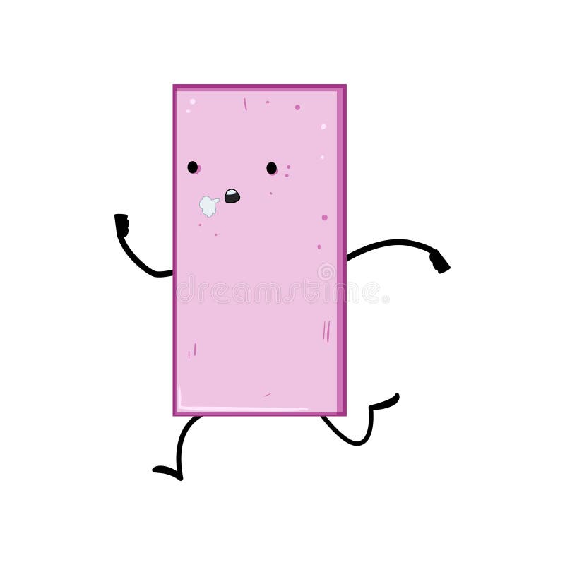 Triangle Geometric Shape Character Cartoon Vector Illustration Stock ...