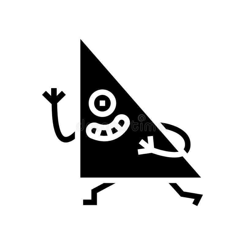 Triangle Geometric Shape Character Glyph Icon Vector Illustration Stock ...