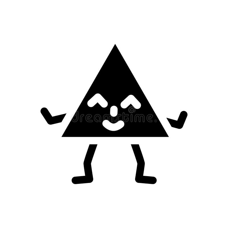 Triangle Geometric Shape Character Glyph Icon Vector Illustration Stock ...