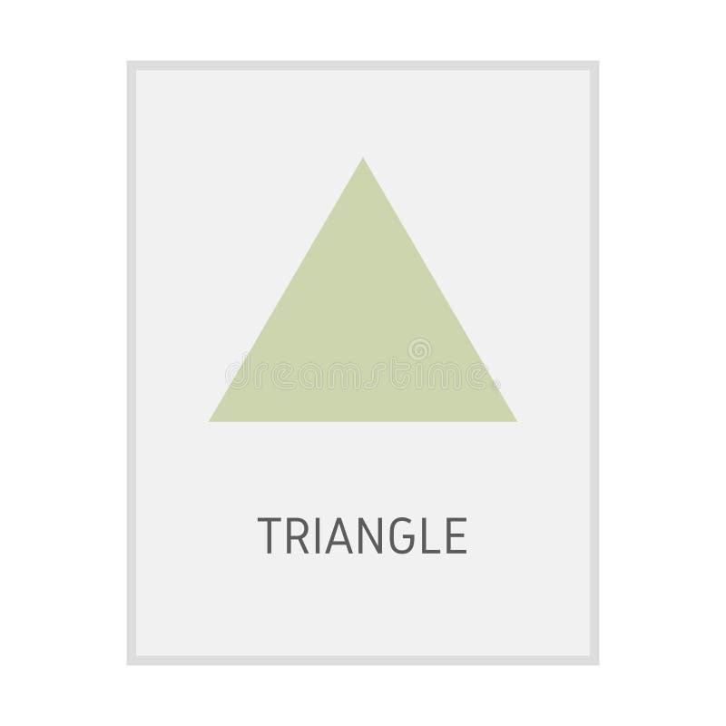 Triangle Geometric Shape Flash Card Element Symbol for Preschool ...