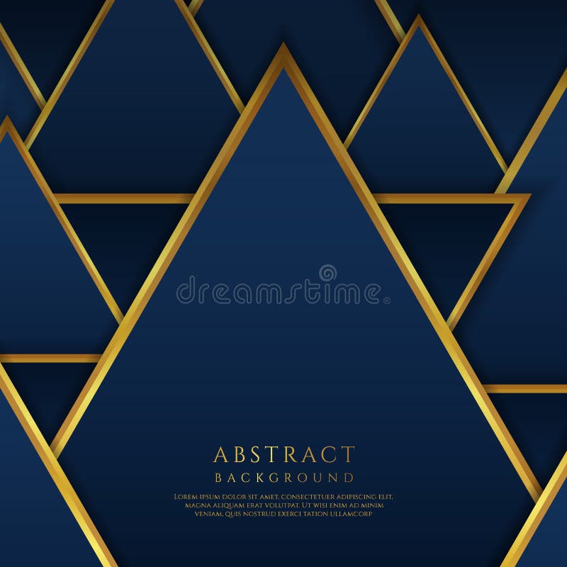 Triangle Geometric Shape Luxury Gold Metallic Design with Space Stock ...