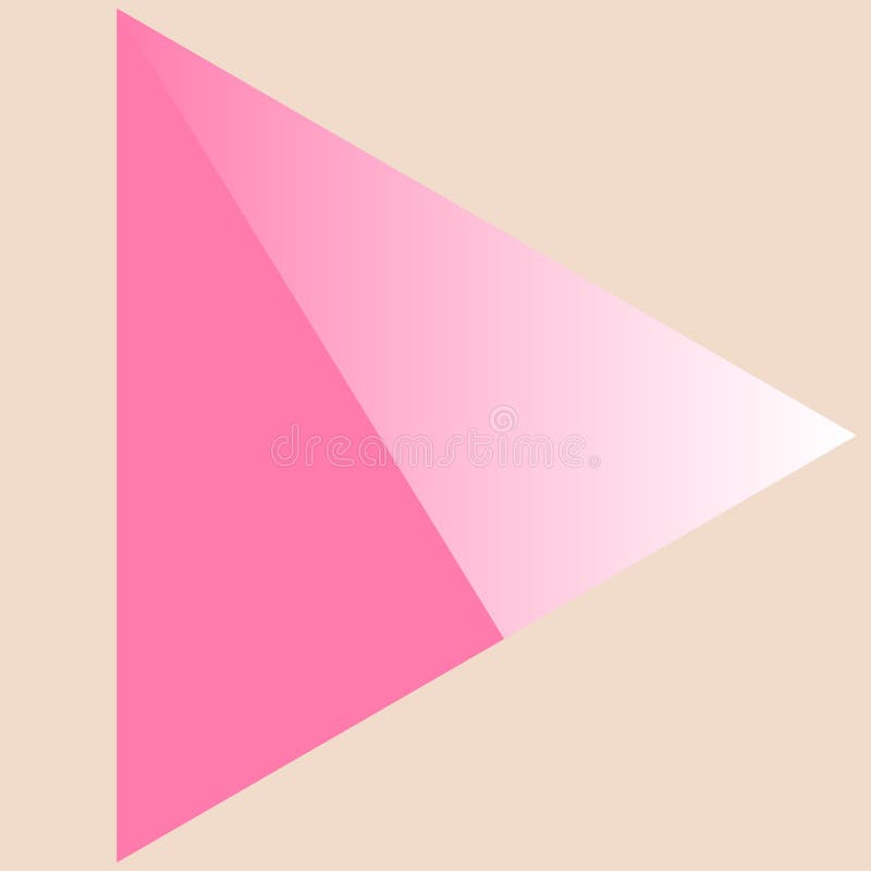 Triangle Geometric Shape, Pink Flat Design,, Stock Vector ...