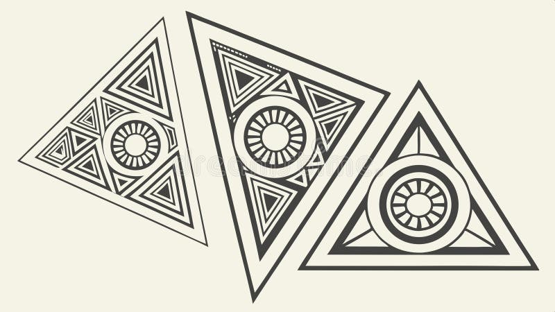 Triangle and Geometric Shapes, Abstract Design and Pattern Element ...