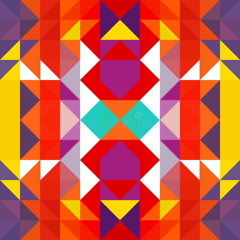 Triangle Geometric Shapes Pattern. Stock Vector - Illustration of ...