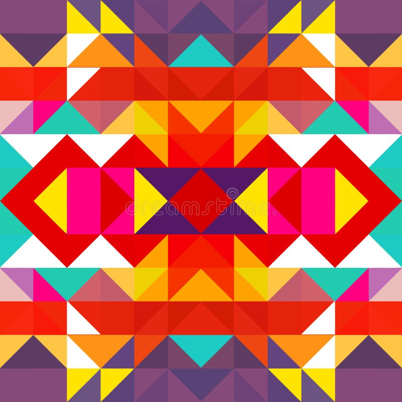 Triangle Geometric Shapes Pattern. Stock Vector - Illustration of ...