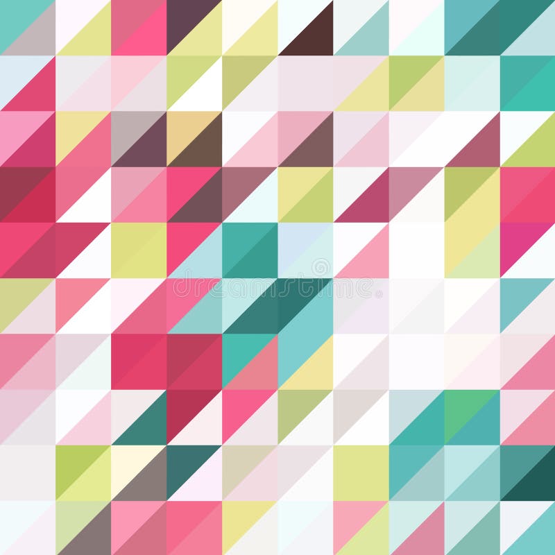 Triangle Geometric Shapes Pattern. Stock Vector - Illustration of pink ...