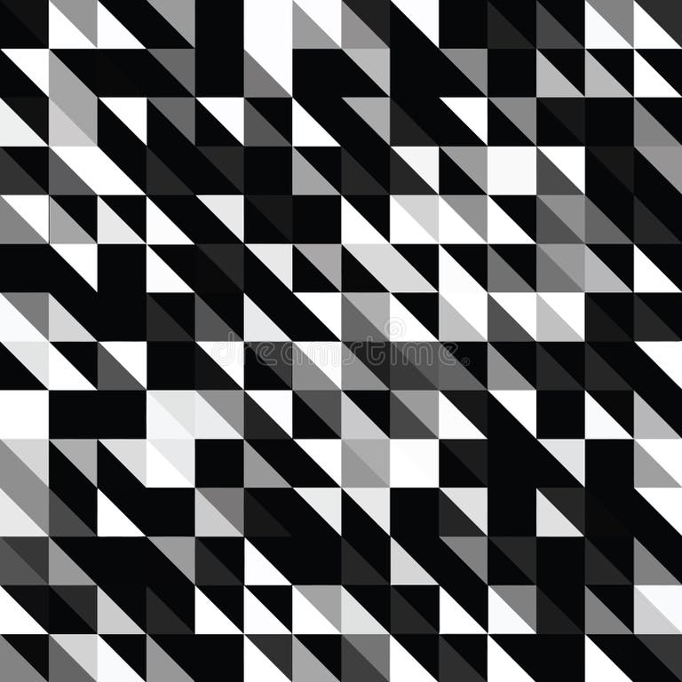 Triangle Geometric Shapes Pattern. Stock Vector - Illustration of decor ...