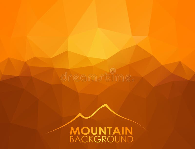 Triangle Geometrical Background with Blue Mountain Stock Vector ...