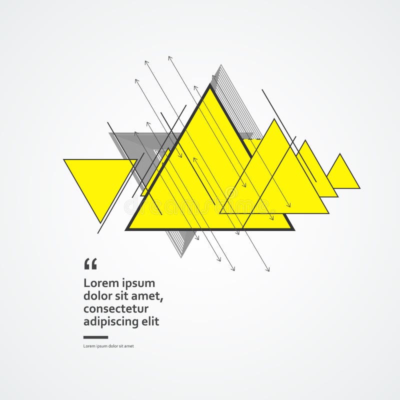 Triangle Geometry Abstract Vector Illustration. Vector Technology Card ...