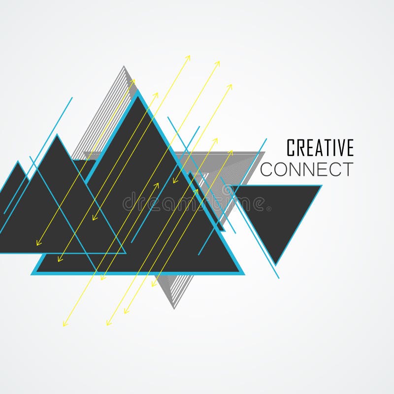 Triangle Geometry Abstract Vector Illustration. Vector Technology Card ...