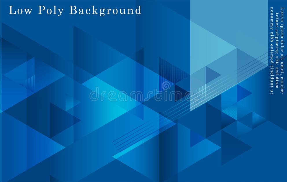 Triangle Geometry Blue Background Wallpaper Stock Vector - Illustration ...