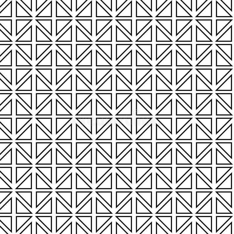 Triangle Geometry Seamless Pattern. Vector Graphic Line Illustration ...