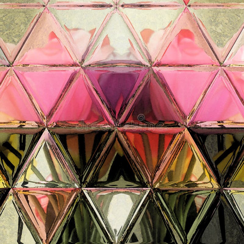 Faceded Triangle Glass with Watercolor Effect Stock Image - Image of ...