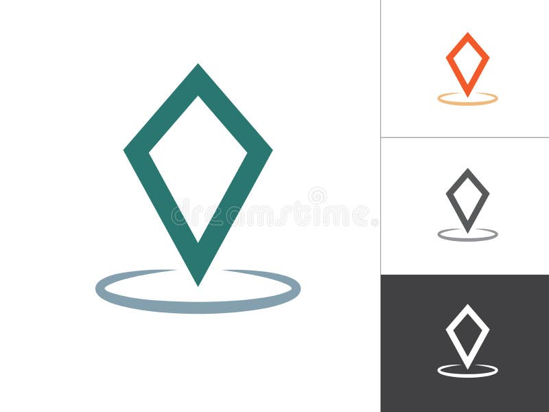 Triangle GPS Map Pointer Isolated Vector Icon. Map Pin Concept Symbol ...