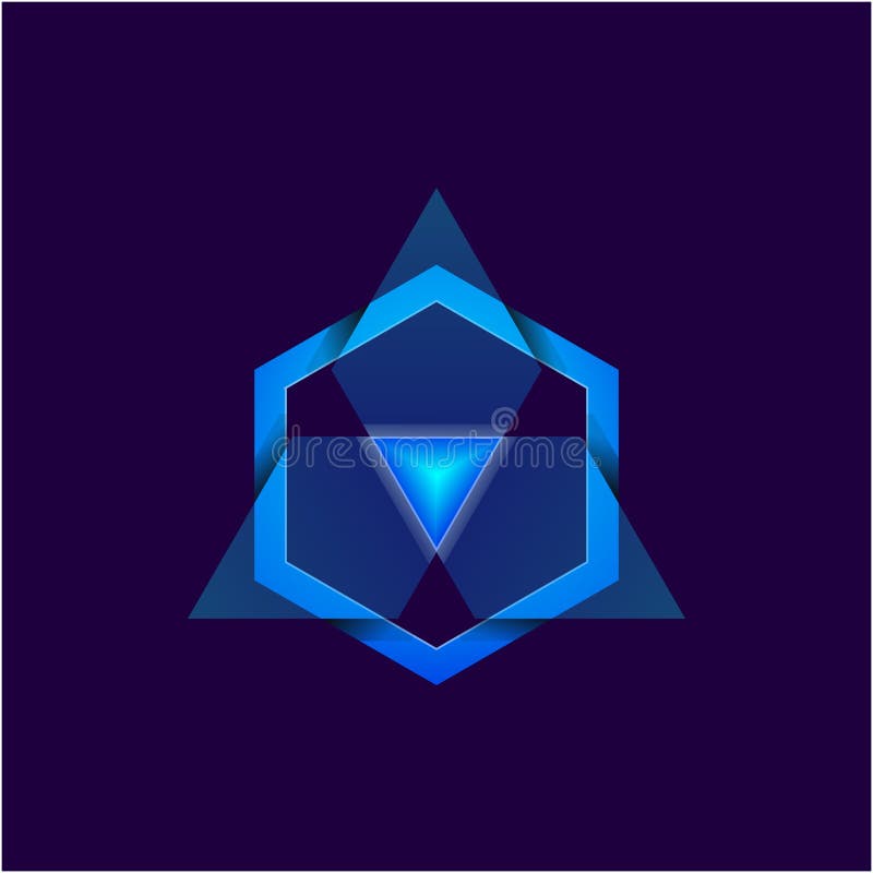 Triangle Gradient Color Logo Design Stock Vector - Illustration of ...