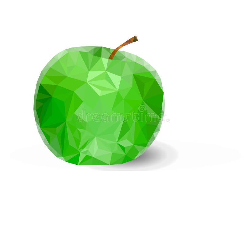 Triangle Green Apple Vector Stock Vector - Illustration of food ...