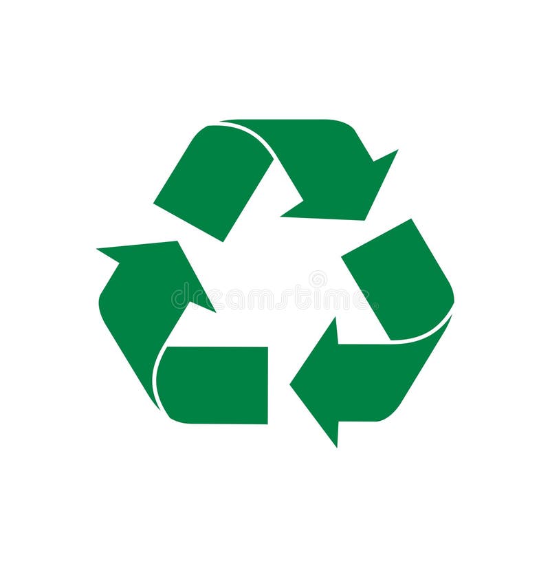 Triangle Green Recycle Logo Classic Symbol Stock Vector - Illustration ...