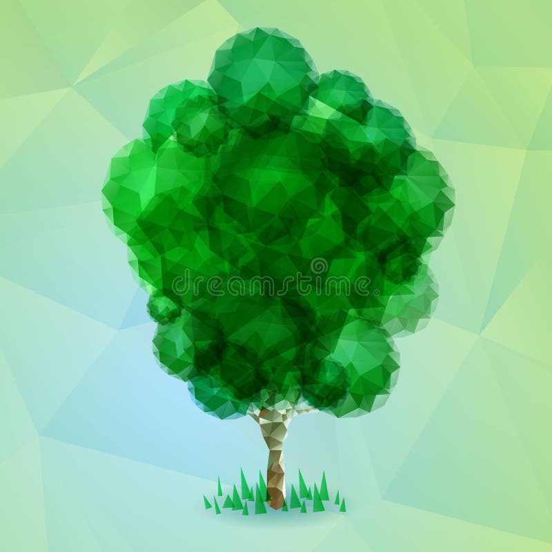 Triangle green tree stock vector. Illustration of isolated - 51438084