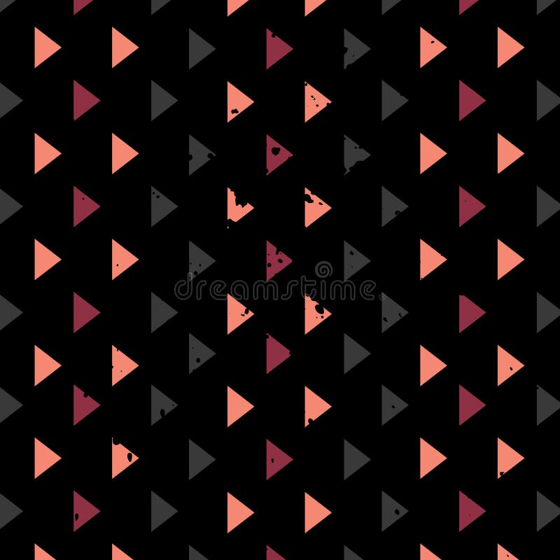 Triangle Grunge Pattern in Pink Sunset Grey Color on Black Background ...