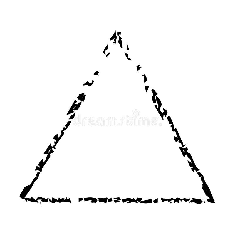 Triangle Grunge Texture Element Frame Border Shape Icon for Decorative ...