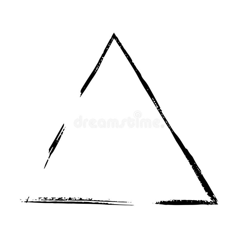 Triangle Grunge Texture Element Frame Border Shape Icon for Decorative ...