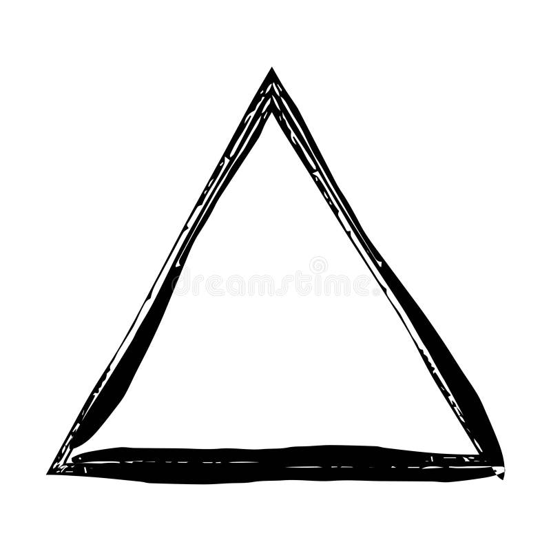 Triangle Grunge Texture Element Frame Border Shape Icon for Decorative ...