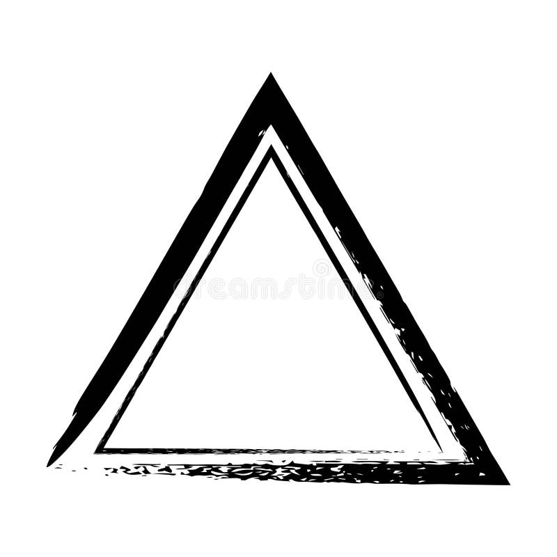 Triangle Grunge Texture Element Frame Border Shape Icon for Decorative ...