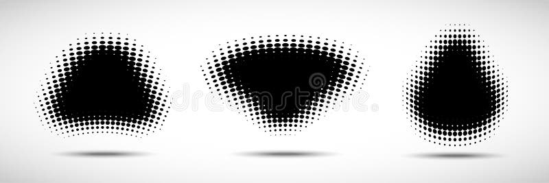 Triangle Halftone Frames. Grunge Set of Halftone Templates. Distort ...