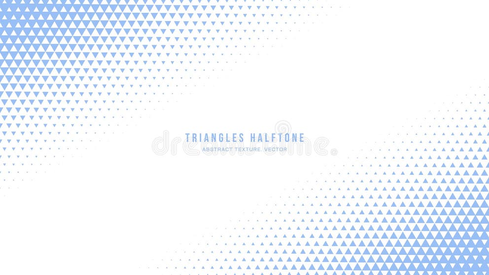 Triangle Halftone Geometric Pattern Tilted Border White Blue Abstract ...