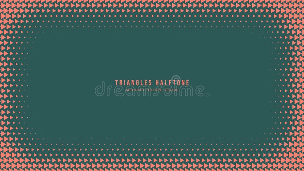 Triangle Halftone Pattern Rounded Vignette Frame Vector Orange Green ...