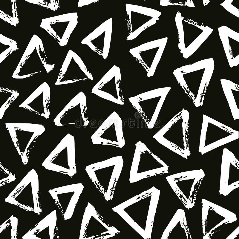 Triangle Hand Bush Painting Seamless Pattern Background Vector Stock ...