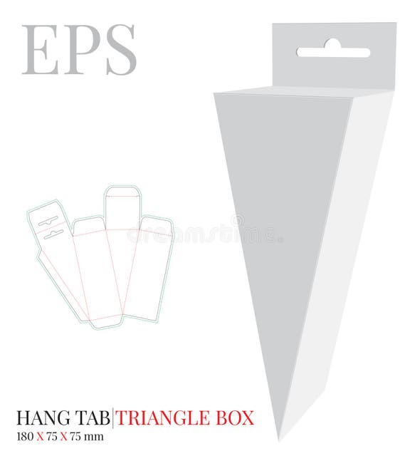 Triangle Box Template, Vector with Die Cut / Laser Cut Lines. White ...