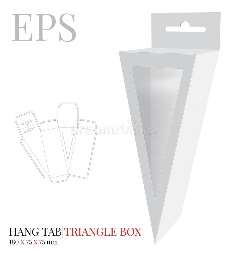 Blank Cardboard Triangle Box Bag Packaging for Food, Gift or Other ...