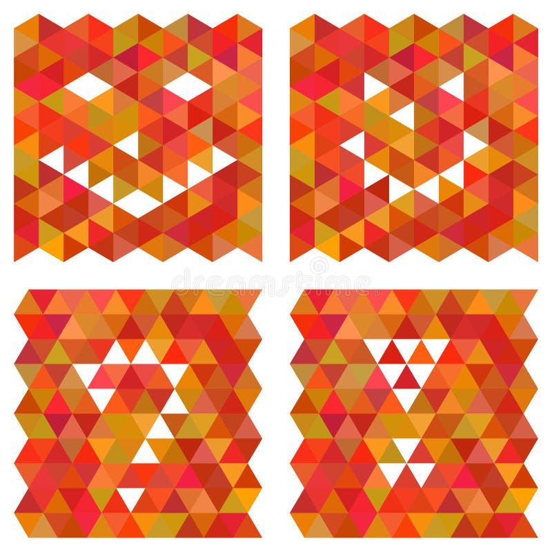 Triangle Icon Set Smile Vector Stock Vector - Illustration of polygonal ...
