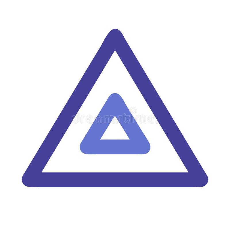 Triangle icon stock illustration. Illustration of warning - 381387512