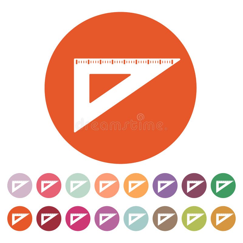 The triangle icon stock vector. Illustration of graduated - 78741689