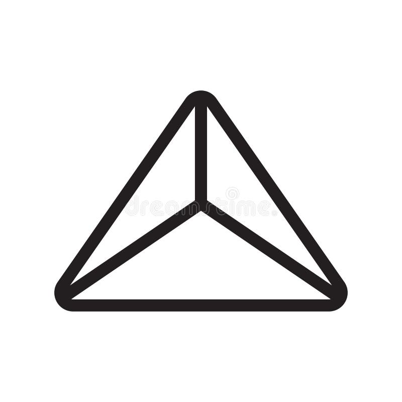 Triangle Icon Vector Sign and Symbol Isolated on White Background ...