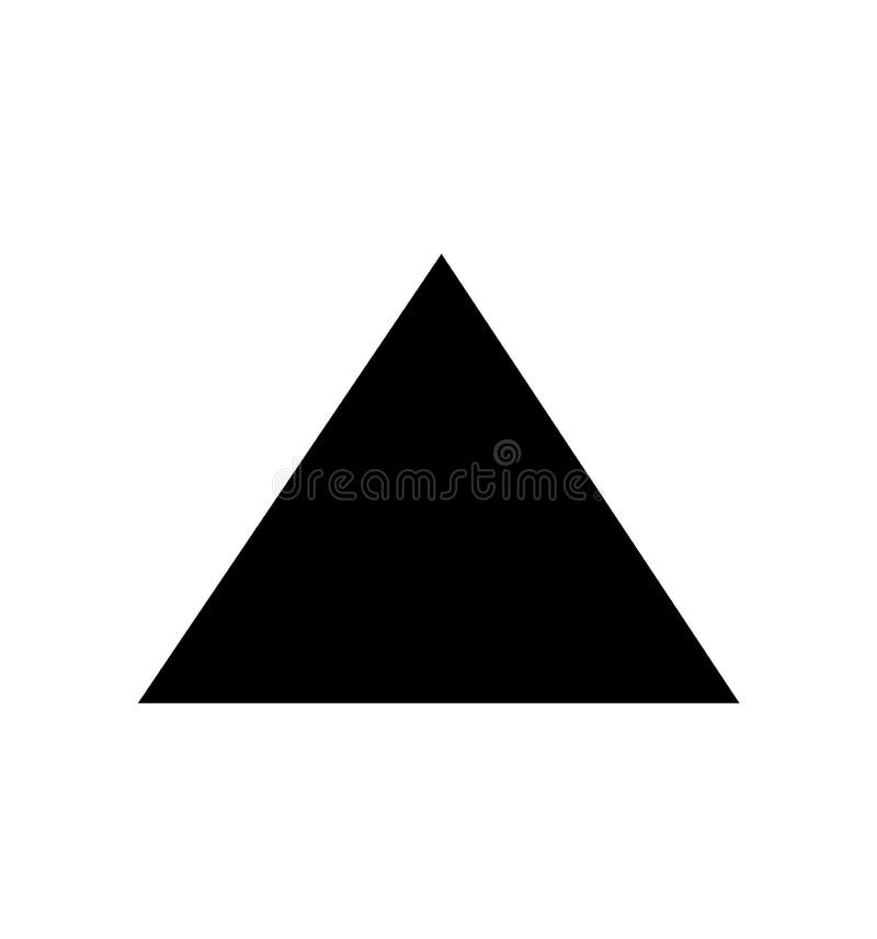Triangle, Icon, Vector Icon Isolated on White Stock Vector ...
