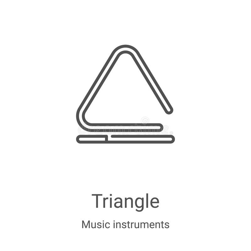 Triangle Icon Vector from Music Instruments Collection. Thin Line ...