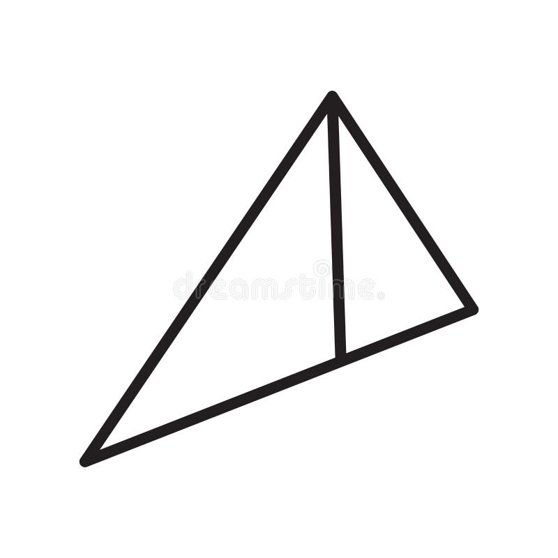 Triangle Icon Vector Sign and Symbol Isolated on White Background ...